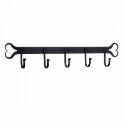 Wrought Iron Coat Rack | Wall Mounted | Double Sided 3 Hook Design