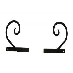Wrought Iron Curtain Rod Scroll 61 to 112 inches