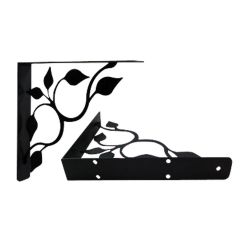 Wrought Iron Shelf Brackets Leaf Design Large